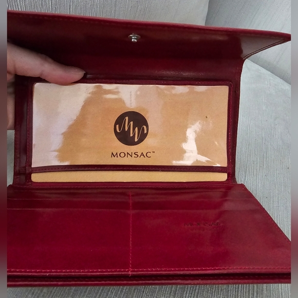 Monsac | Bags | Vintage Monsac Original Red Purse With Matching Wallet ...